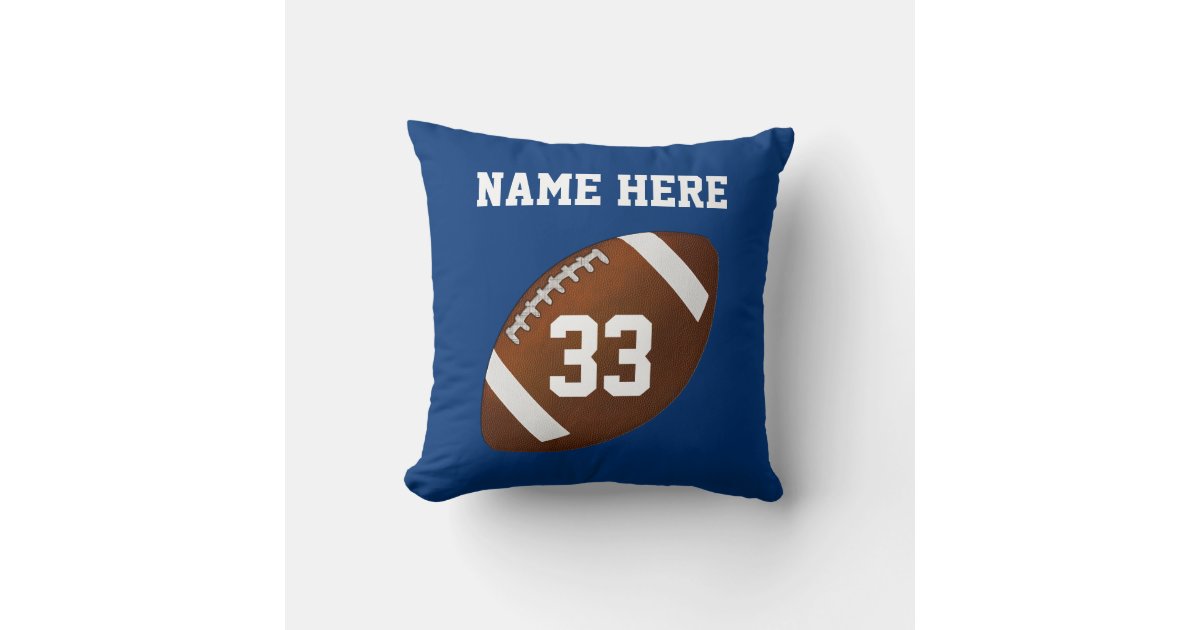 Football Pillows Your Team COLORS and TEXT | Zazzle