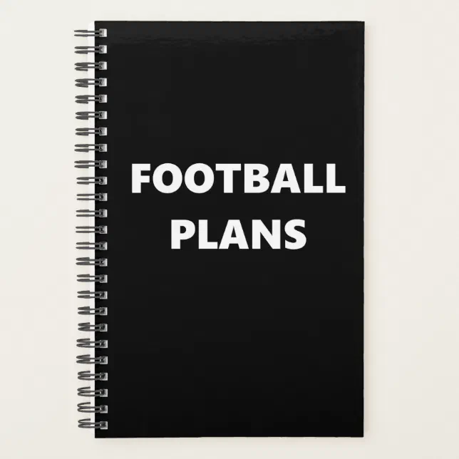 Football Planner Sports Theme Football Plans | Zazzle