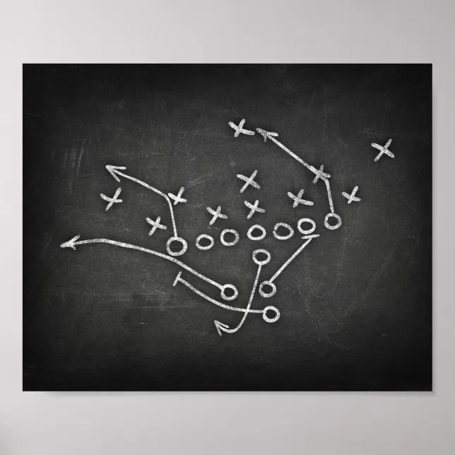 Football PLAYBOOK III Sign Chalk Print | Zazzle