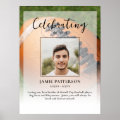 Football Player Celebration of Life Photo Funeral Poster | Zazzle