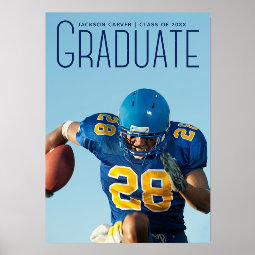 Football Player Graduation 2024 Graduate Photo Holder | Zazzle