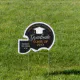 Football Player Graduation 2025 Black Gold Yard Sign | Zazzle