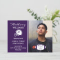 Football Player Photo Graduation Announcement | Zazzle