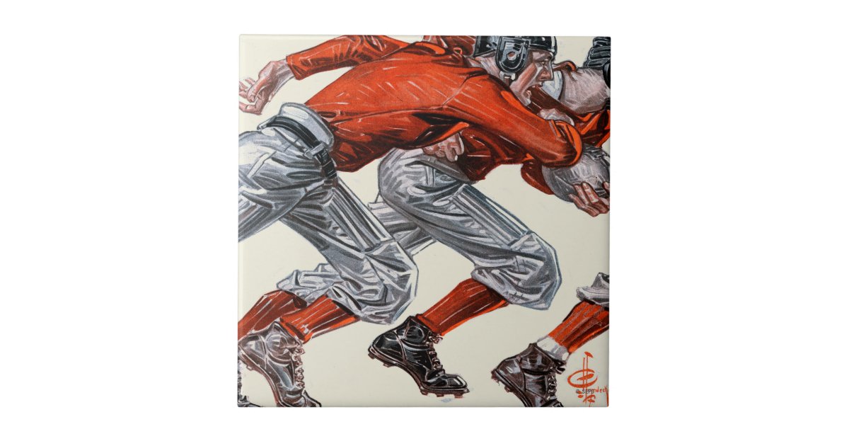 Football Players Ceramic Tile | Zazzle