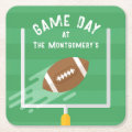 Football Point After Uprights Square Paper Coaster | Zazzle