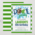 Football Pool Party Birthday Invitation | Zazzle