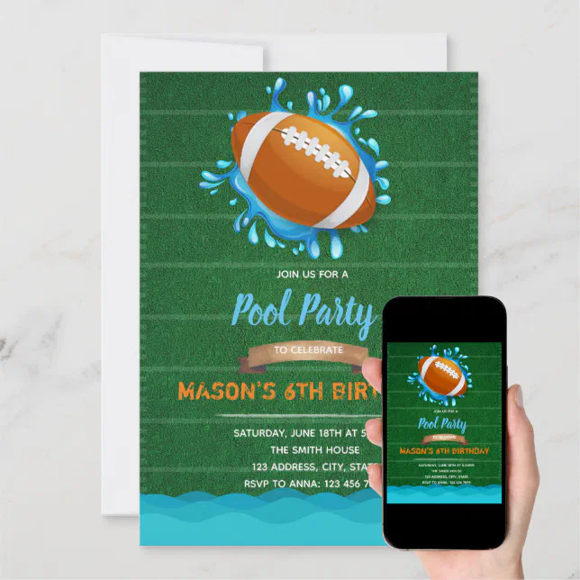 Football Pool Party invitation | Zazzle