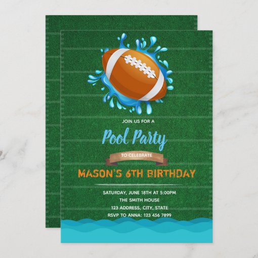Football Pool Party invitation | Zazzle