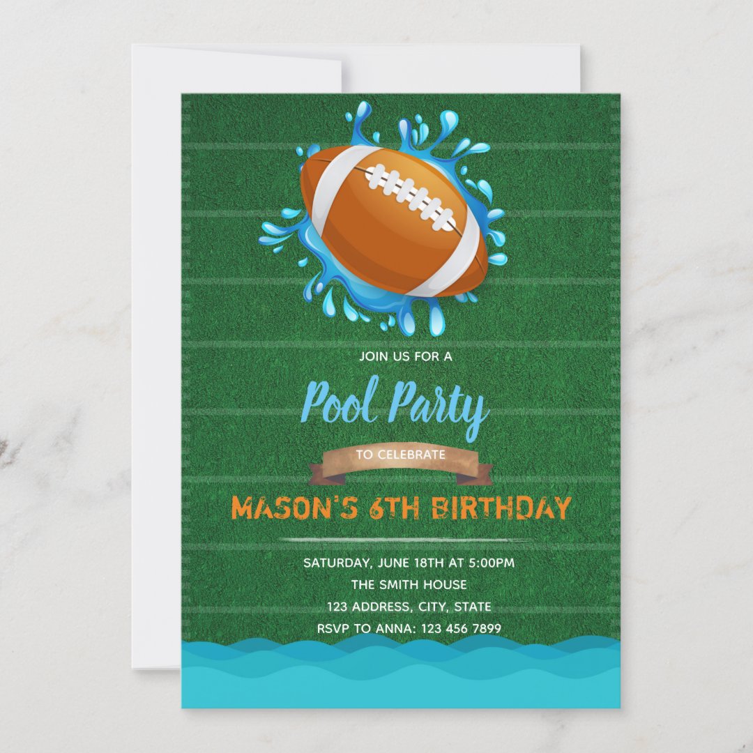 Football Pool Party invitation | Zazzle