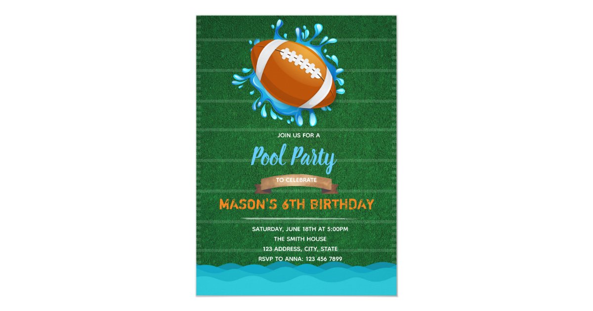 Football Pool Party invitation | Zazzle.com