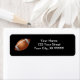 Football Return Address Labels in Black | Zazzle