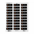 Football Return Address Labels in Black | Zazzle