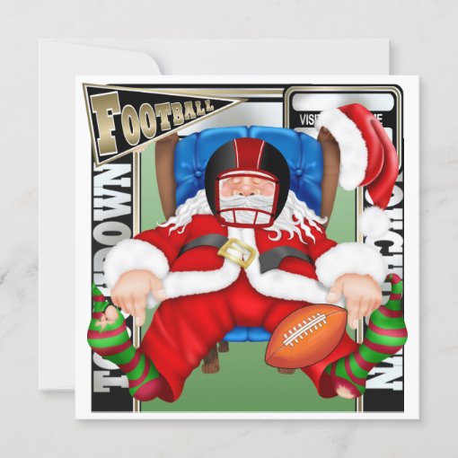 Football Santa Invitation | Zazzle
