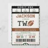 Football Second Down 2nd Birthday Invitation | Zazzle