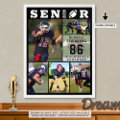 Football Senior Graduation 6 Photo Collage Poster | Zazzle