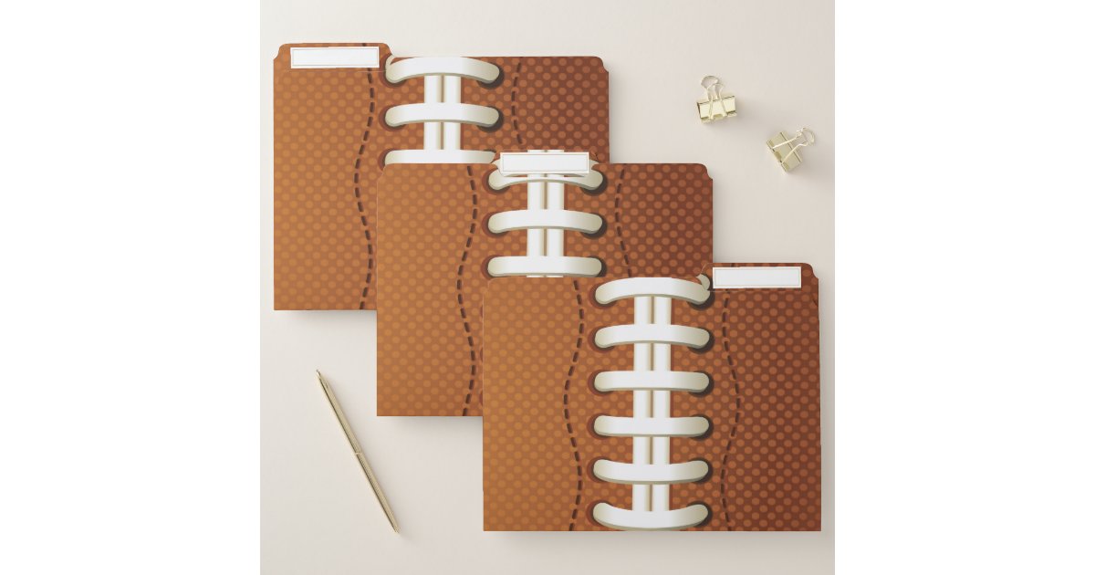 Football Set of File Folders | Zazzle