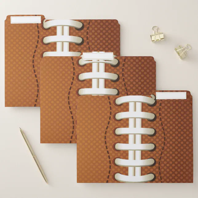 Football Set of File Folders | Zazzle