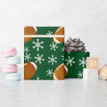 Football Snowflake Holiday Wrapping Paper | Zazzle