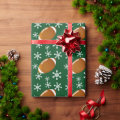 Football Snowflake Holiday Wrapping Paper | Zazzle