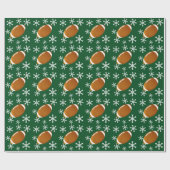 Football Snowflake Holiday Wrapping Paper | Zazzle