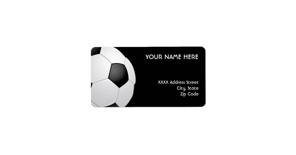 Football Soccer Address Labels | Zazzle