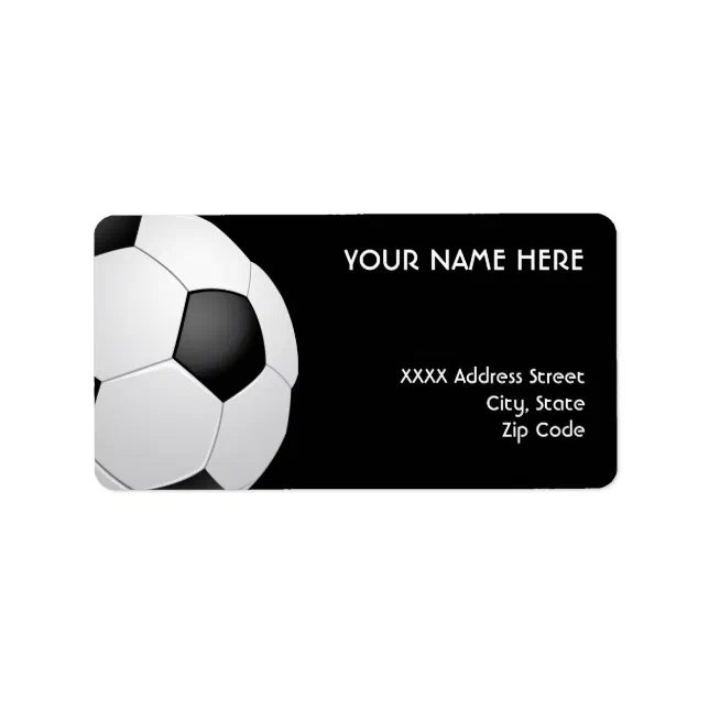 Football Soccer Address Labels | Zazzle