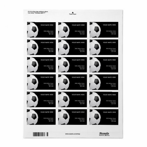 Football Soccer Address Labels | Zazzle