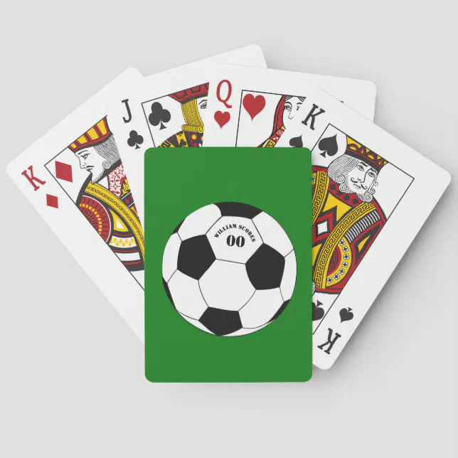 Football, Soccer Ball Cards with Name & Number | Zazzle