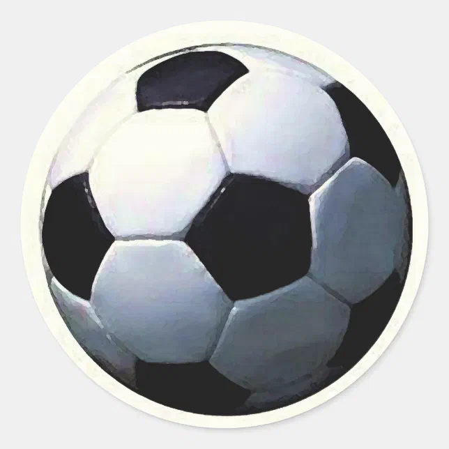 Football - Soccer Ball Classic Round Sticker | Zazzle
