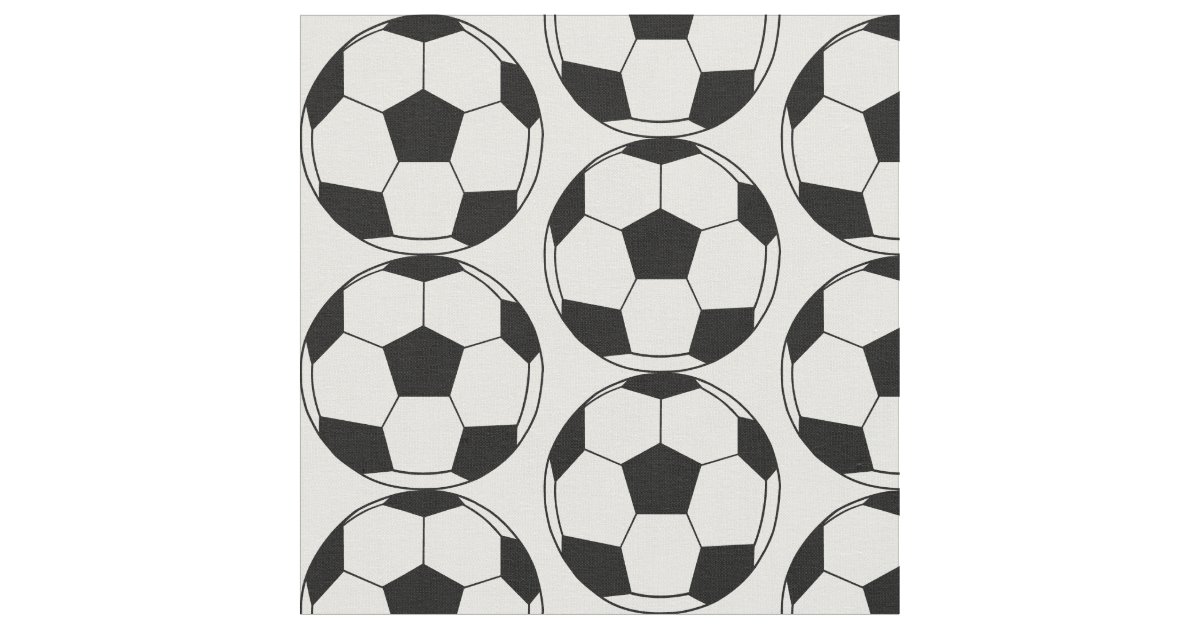 Football Soccer Ball Pattern. Fabric | Zazzle