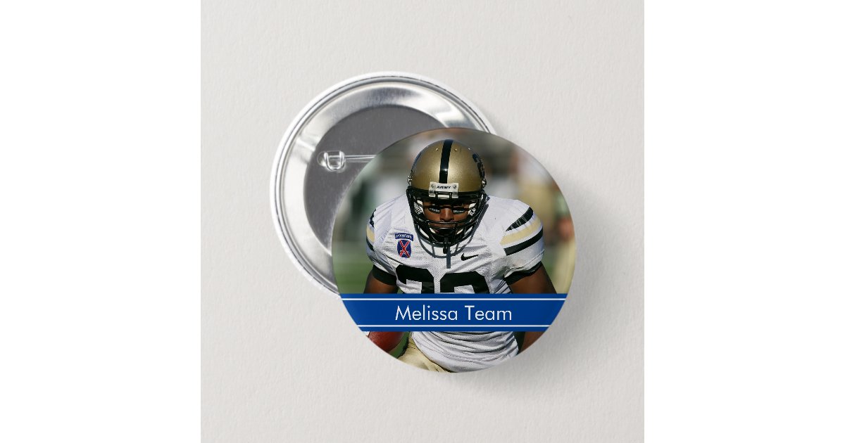 Football Sport Photo Button | Zazzle