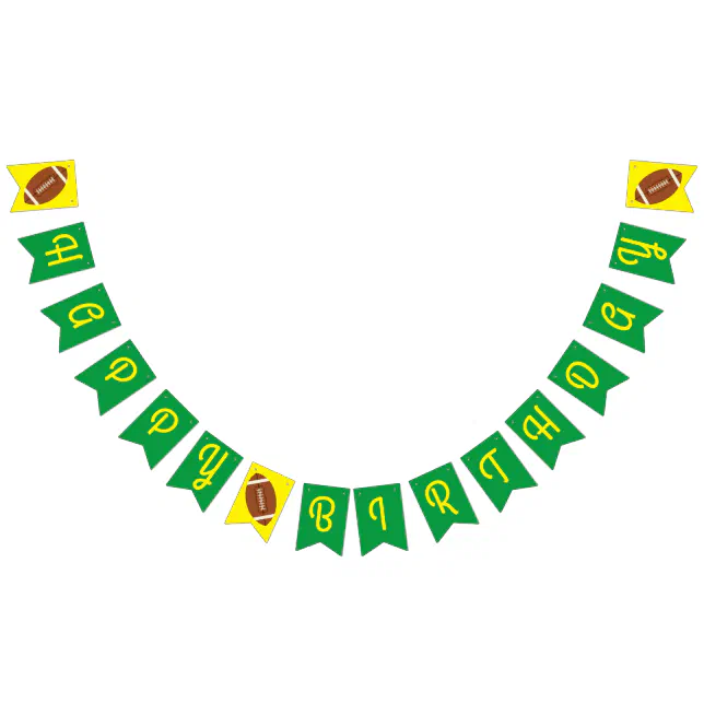 Football Sports Birthday Party Bunting Flags | Zazzle