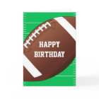 Football Sports Fan Birthday Card | Zazzle