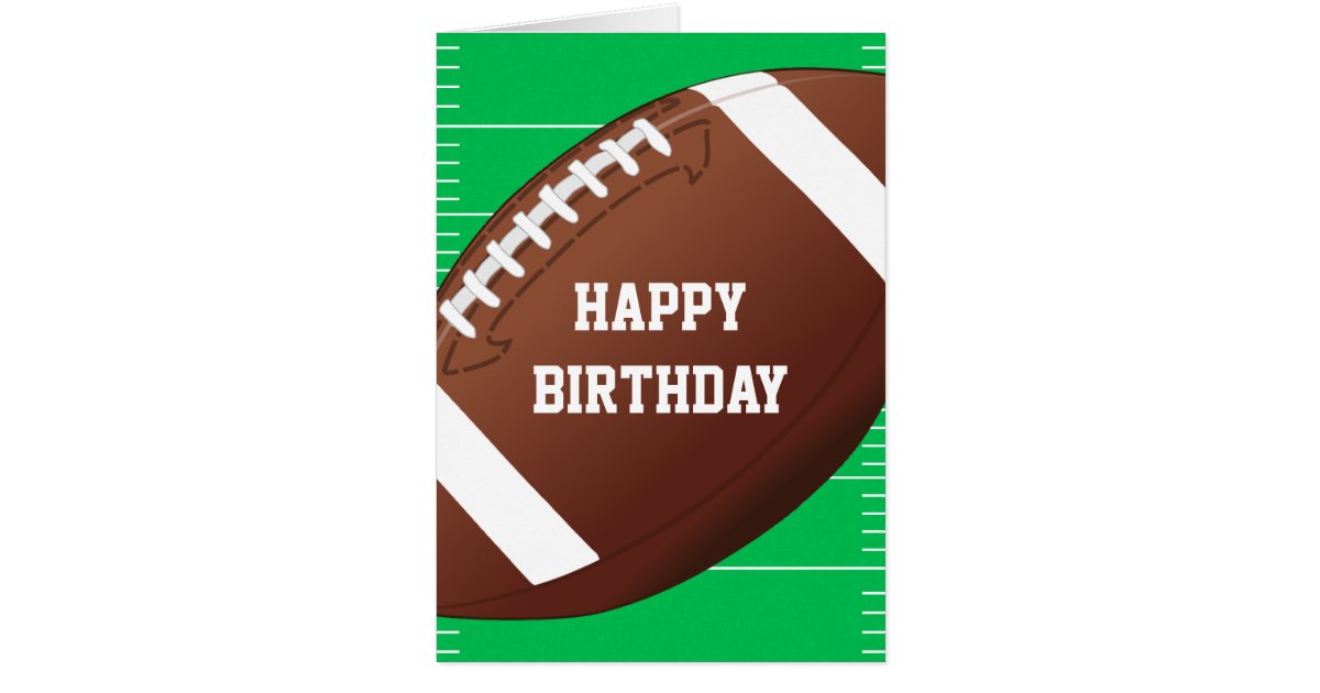 Football Sports Fan Birthday Card Zazzle football-sports-fan-birthday-card-zazzle