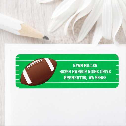 Football Sports Field Label | Zazzle