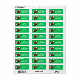 Football Sports Field Label | Zazzle
