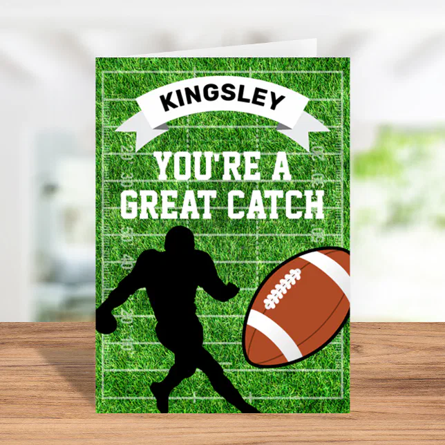 Football Sports Valentines Day Card | Zazzle