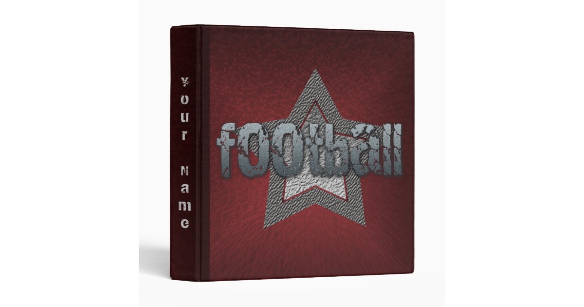 Football Star Distressed Binder | Zazzle