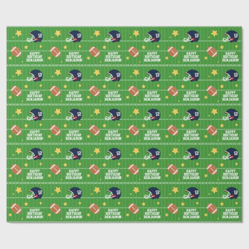 Football Super Star Wrapping Paper | Zazzle