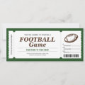 Football Surprise Gift Game Ticket Certificate Invitation | Zazzle