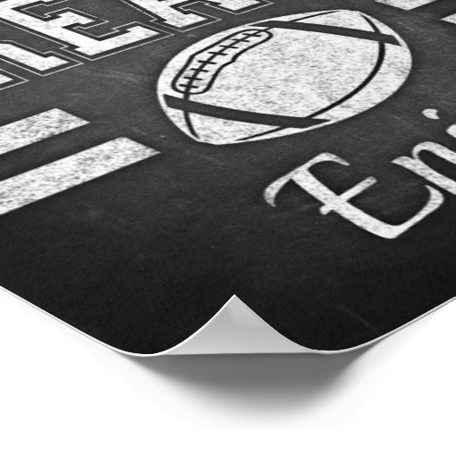 Football SWEET TREATS ENJOY! Sign Chalk Print | Zazzle