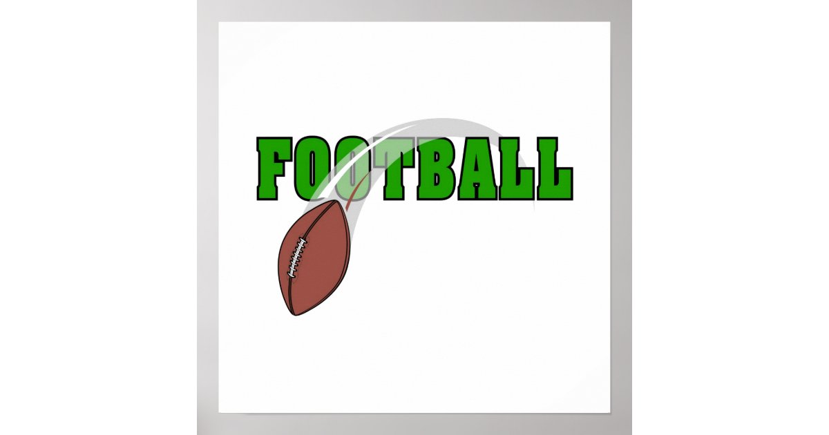 Football Swoosh Logo Poster | Zazzle