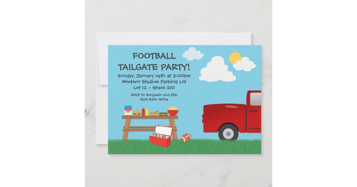 Football Tailgate Party Invitation | Zazzle