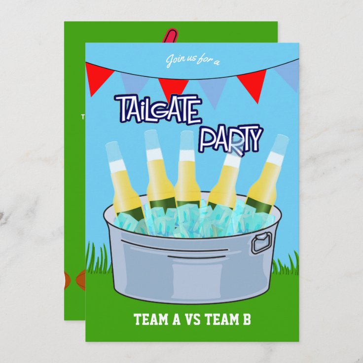 Football Tailgate Party Invitation | Zazzle
