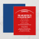 Football Tailgating Party - red blue Invitation | Zazzle