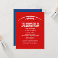 Football Tailgating Party - red blue Invitation | Zazzle