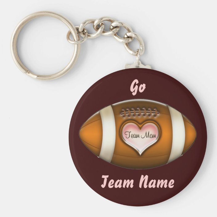 Football Team Mom Keychain | Zazzle.com