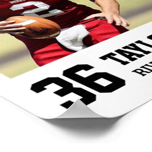 Football Team Senior 2025 Sports Photo Collage Poster | Zazzle