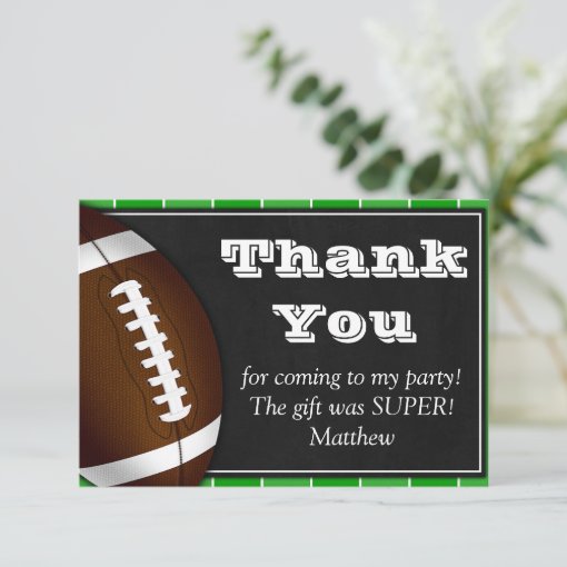 Football Thank You Card for Football Fans | Zazzle
