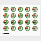 Football theme Birthday Sticker | Zazzle